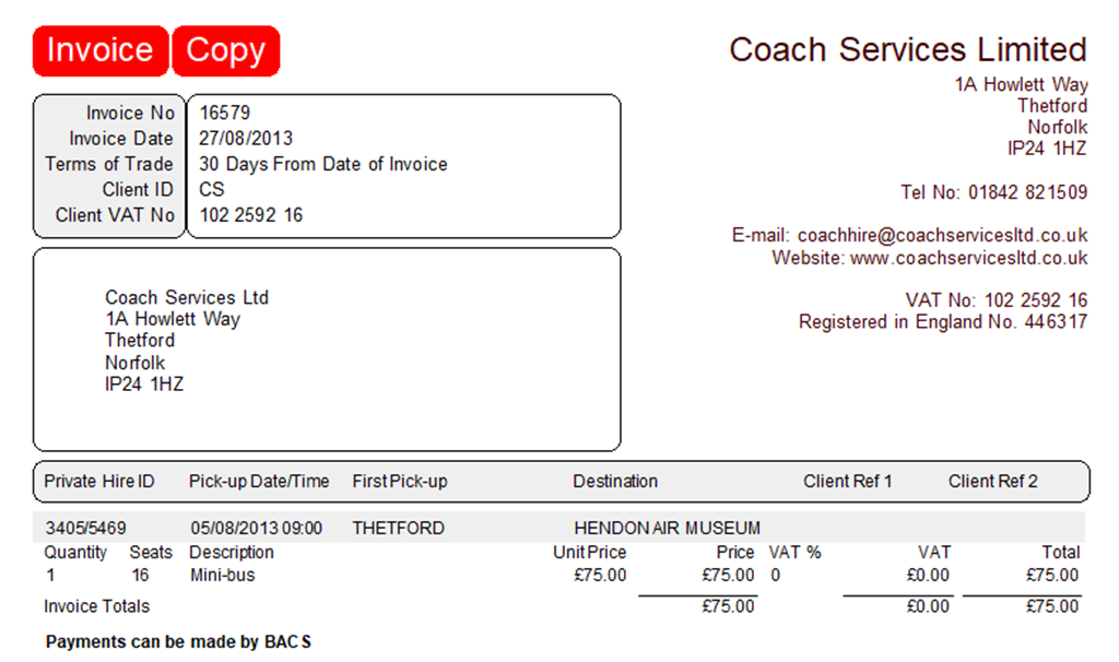 Pay An Invoice - Coach Services